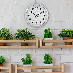 La Crosse Clock 404-2626 10-in. Nash Analog Quartz Wall Clock