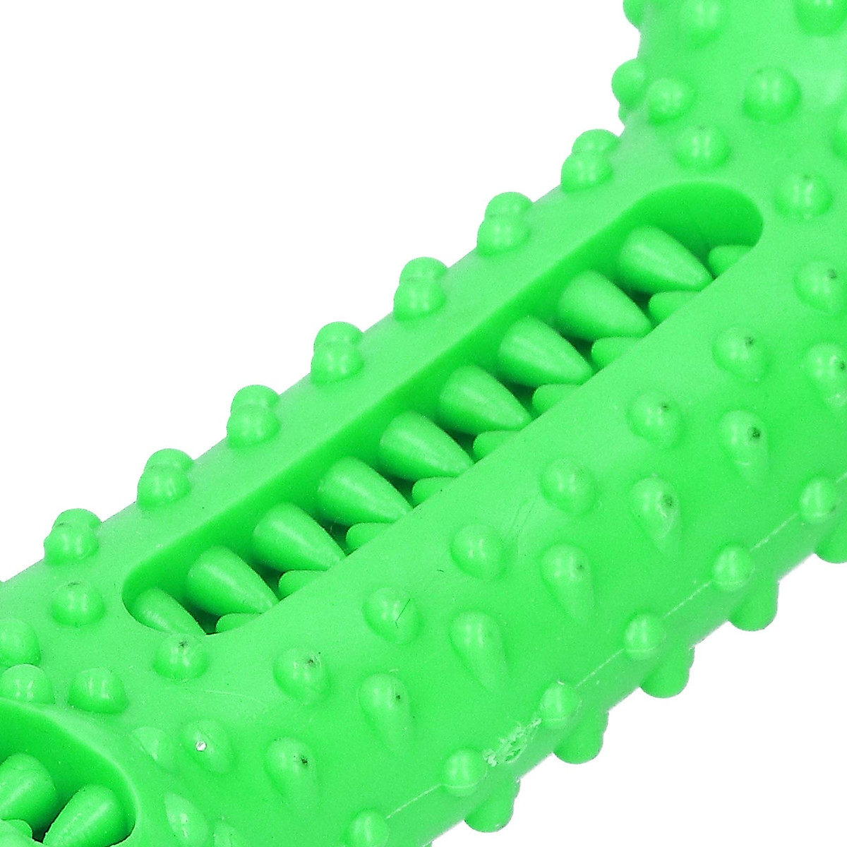 AONYAYBM Interactive Chew Dog Treat Toy, Bone Shape Soft Treat Dispensing Dog Toys, Teeth Cleaning Dog Puzzle Toy, Dog Feeder Puzzle Toy Pet Dental Care Tool, Treat Dispensing Toy(Green)