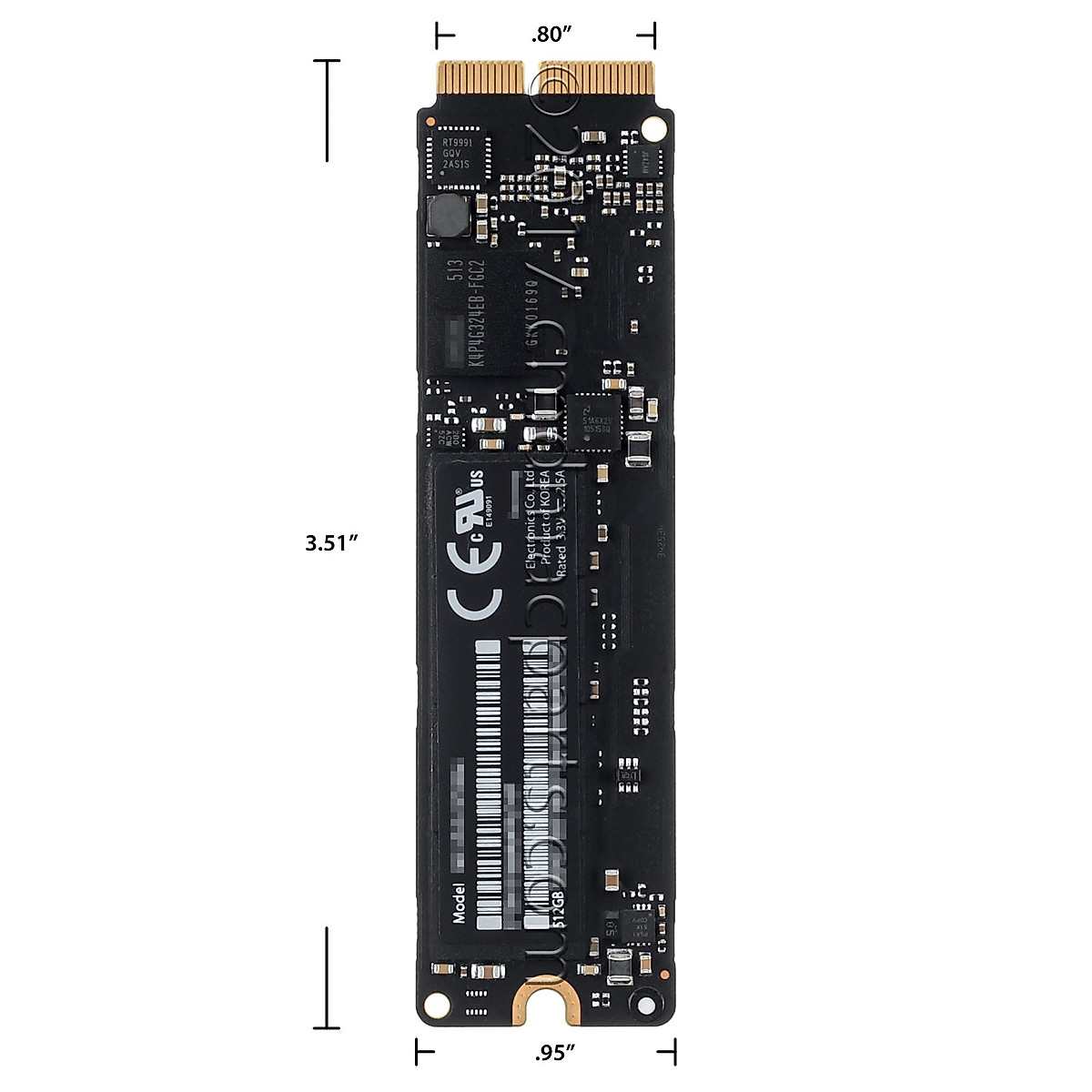 Odyson - 512GB SSUAX SSD Replacement for Apple MacBook Pro 13" Retina A1502/15 A1398 (Late 2013-2015)