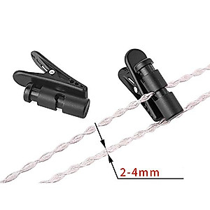 2 Packs Earpiece Headphone Earphone Earbud Cable Clip Clamp Hooks Compatible with Sennheiser IE80S IE800s 334 mis Technica dhc 1.5mm-3mm Flat Cable Clip
