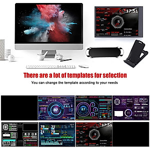 Midautoo 3.5 Inch IPS LCD Monitor Display for ITX Case Type-C Secondary Screen CPU GPU RAM HDD Monitoring USB Display-C