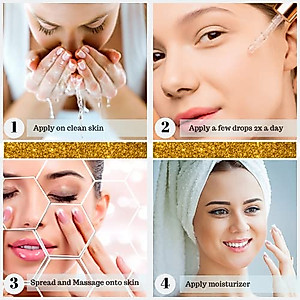 Bisou Bisou Bisou Vitamin C Serum Dark Spot Remover for Face - Anti Aging with Hyaluronic Acid, Brightening and Remove Fine Lines and Wrinkle, Facial Skin Care Products, Skin Moisturizer