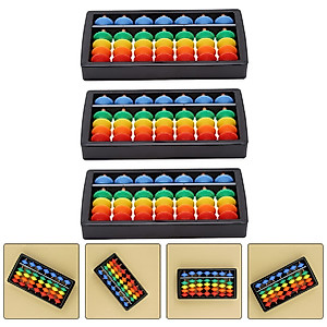 TOYANDONA 6pcs Preschool Rainbow Learning Chinese Bead Student Toys for Use Toy Number Classroom Tool Mental Math Plastic Arithmetic Abacus Children Educational Developmental