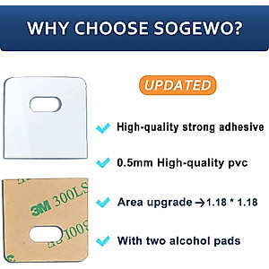 SOGEWO (30 Set/ 60 Pieces) Clear Vertical Blind Repair Tabs, Vertical Blind Repair Kit, vertical blinds replacement slats with 2 Alcohol Wipes