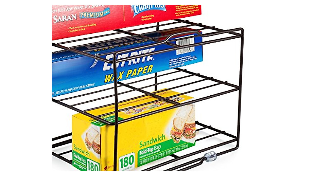 Kitchen Wrap & Foil Organizer Rack - Cabinet & Pantry Storage