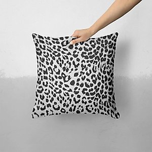 iiRov Vector Leopard Animal Print - Custom Decorative Home Decor Indoor or Outdoor Throw Pillow Cover for Sofa, Bed or Couch Cushion (Pillow CASE Cover ONLY)