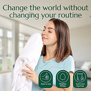 Cleanomic - Oxy Laundry Booster Tablets (White) - Oxy Cleaner Laundry Stain Remover, Color Safe Bleach, Laundry Whitener Brightener (25 Count)