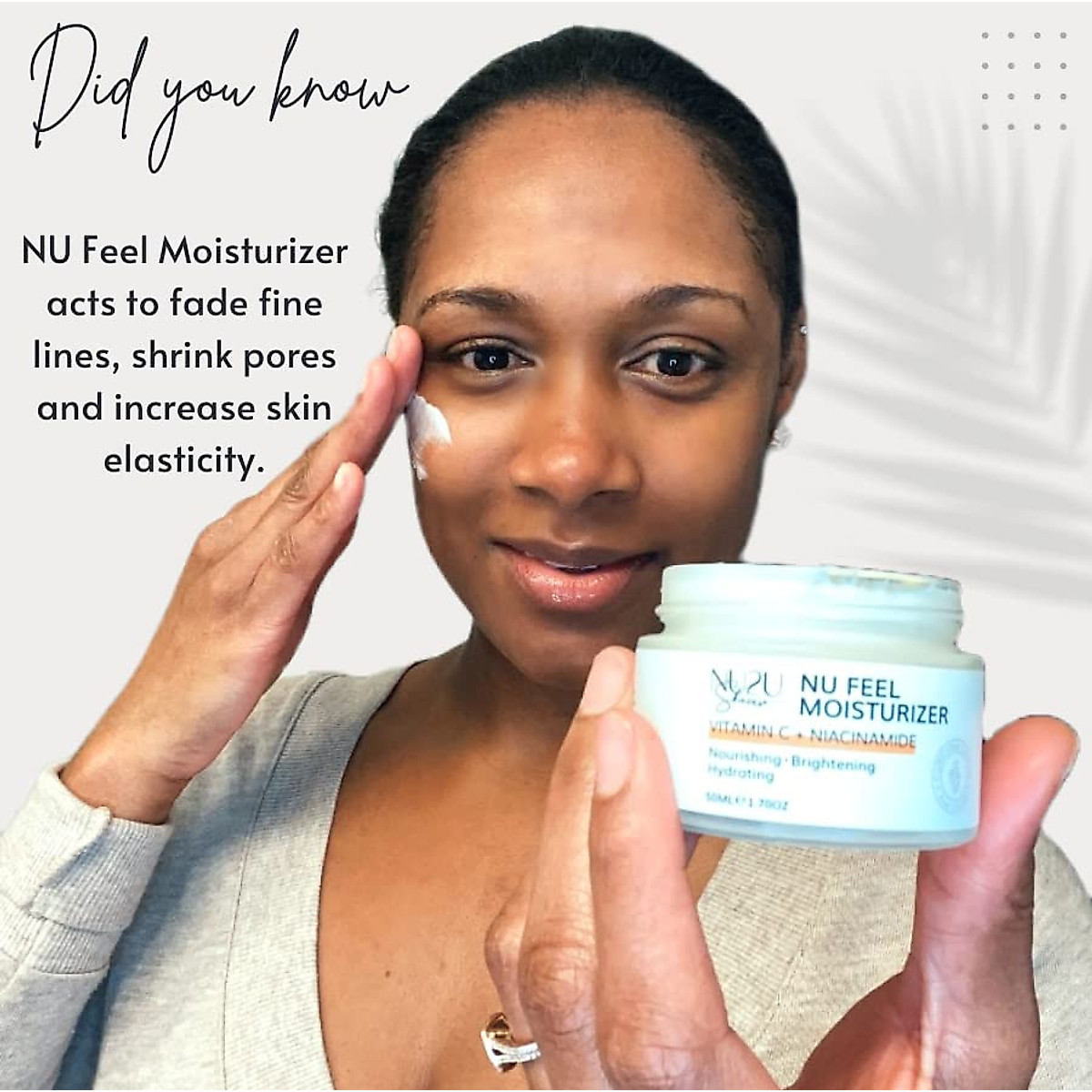 NU2U Skincare NU Feel Moisturizer | Daily Face Moisturizer For Hydrated, Toned, Smooth Skin | Skincare Cream For Facial Skincare | 1.70 fl. Oz