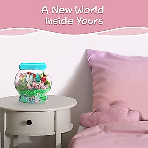 Unicorn Jewelry Box for Girls and DIY Light Up Unicorn Terrarium Kit for Kids