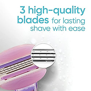 Gillette Venus ComfortGlide Freesia Women's Razor Refills, 4 Refills (Packaging May Vary)