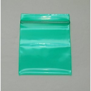Mini Poly Bags (1.5"x1.5") Small Plastic Baggies, Thick 2mil, Colorful Rave Party Pouches (1515) Tiny Ziplock Dime Bag (200, Green)