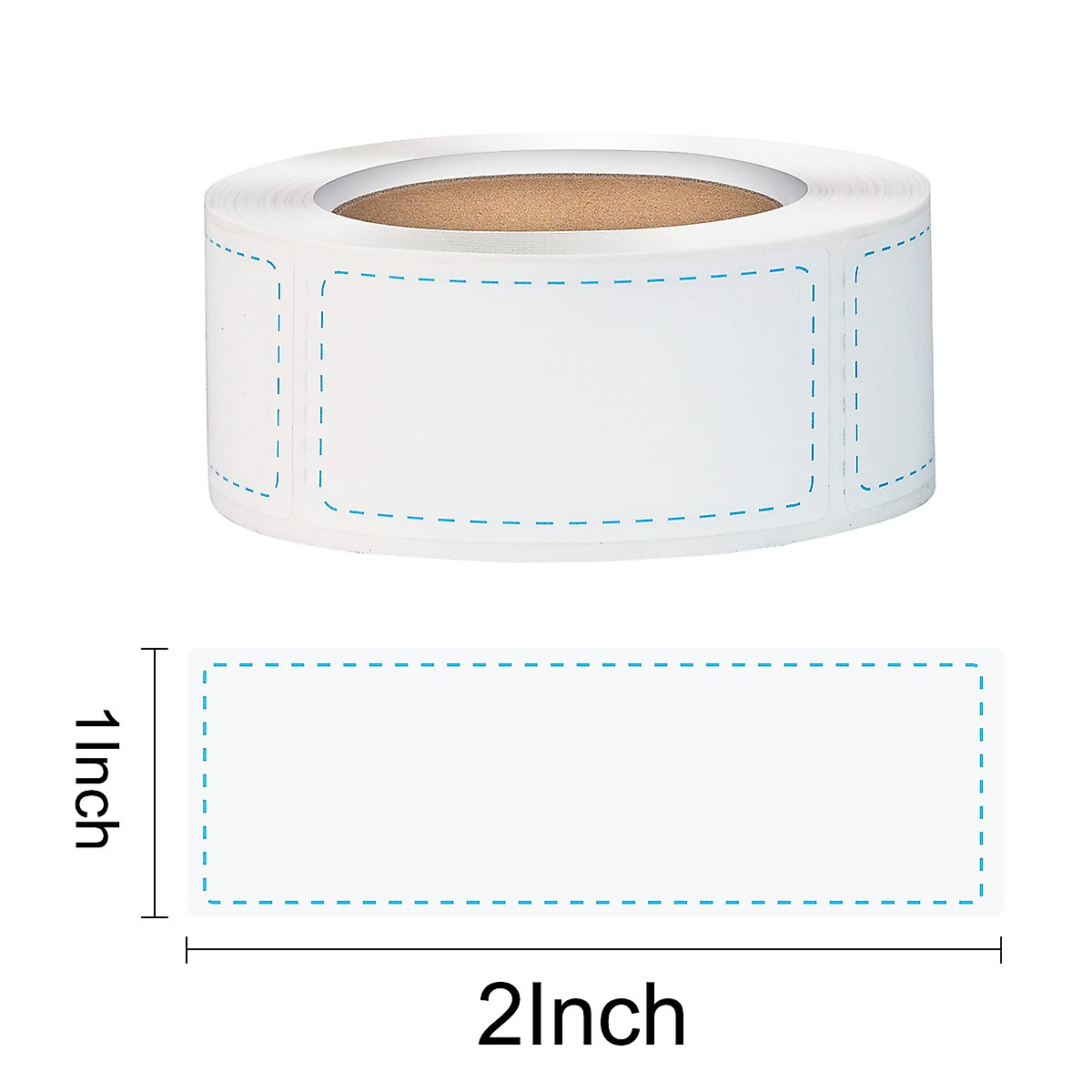 300pcs Removable Freezer Labels, Yoget 1 x 2 Inch Food Storage Stickers, Refrigerator Freezer Paper Label Easy Clean Leaves No Residue, Blue Food Labels Roll