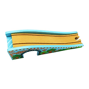 Z MAYABBO Wooden Train Tracks Accessories Wood Train Lifting Bridge for Railroad Tracks fits for All Railway Tracks