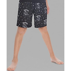 Harry Potter Boys Little Hogwarts Wizard Crest Pajama Short Set, Black 6/7