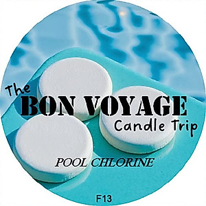 Bon Voyage Pool Chlorine Scented Candles - 4oz Jar Candle - Paraffin Wax Aromatherapy Candles for Home & Gifts for Family and Friends