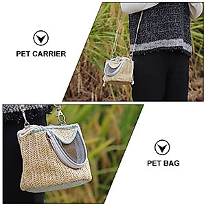 Balacoo Hamster Carrier Bag Small Animal Portable Outgoing Bag Pouch for Sugar Glider Hamster Squirrel Small Animals,Light Coffee,S1151HQ159N1UTG1,14X14CM