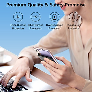 TNTOR Portable Charger with Built-in USB C Cable, 5000mAh Ultra Thin Power Bank Small Battery Pack, Compatible with iPhone 15 USB C Android Phones/Tablet/Camera etc.