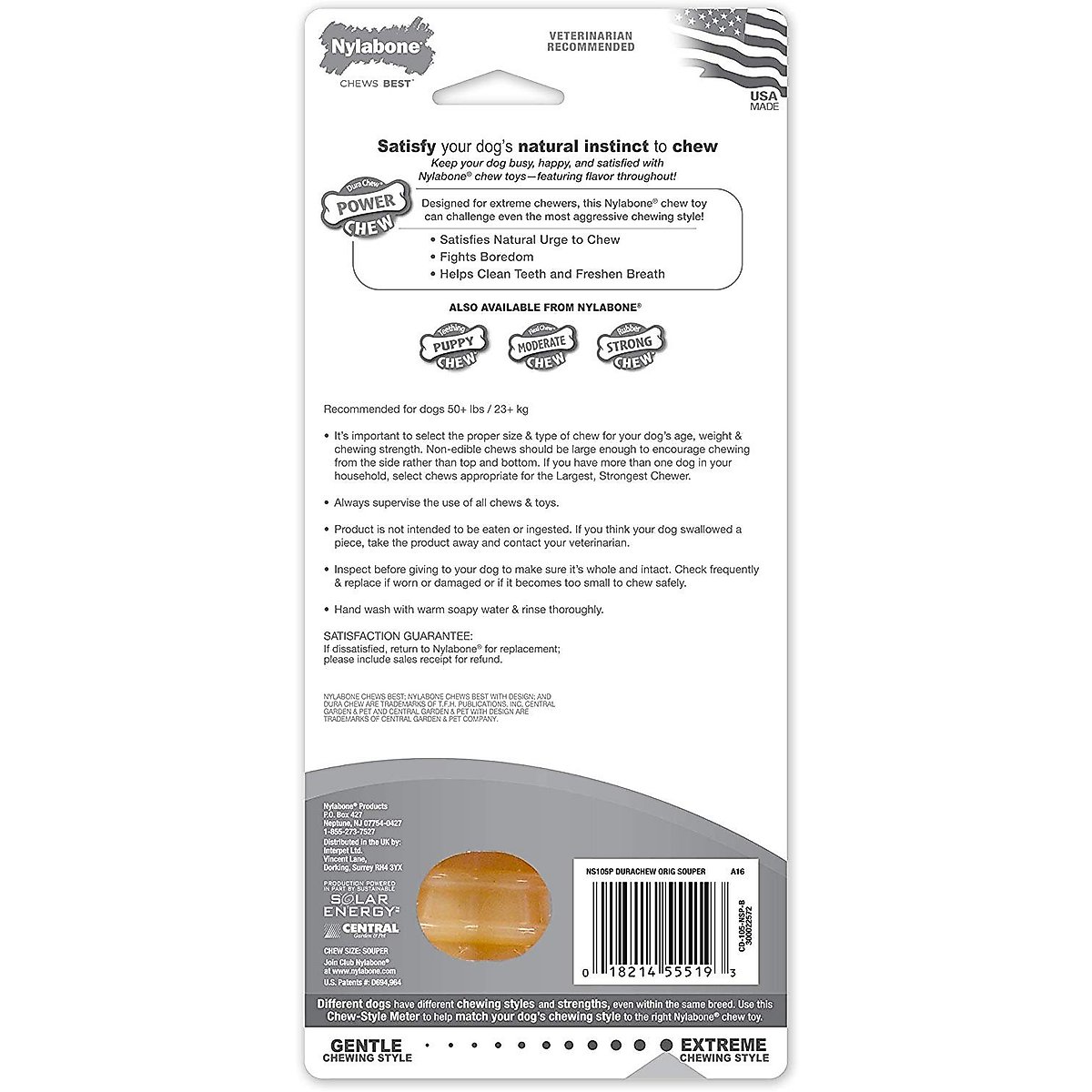 Nylabone Original Bone Dog Chew Toy [Set of 2] Size: Souper