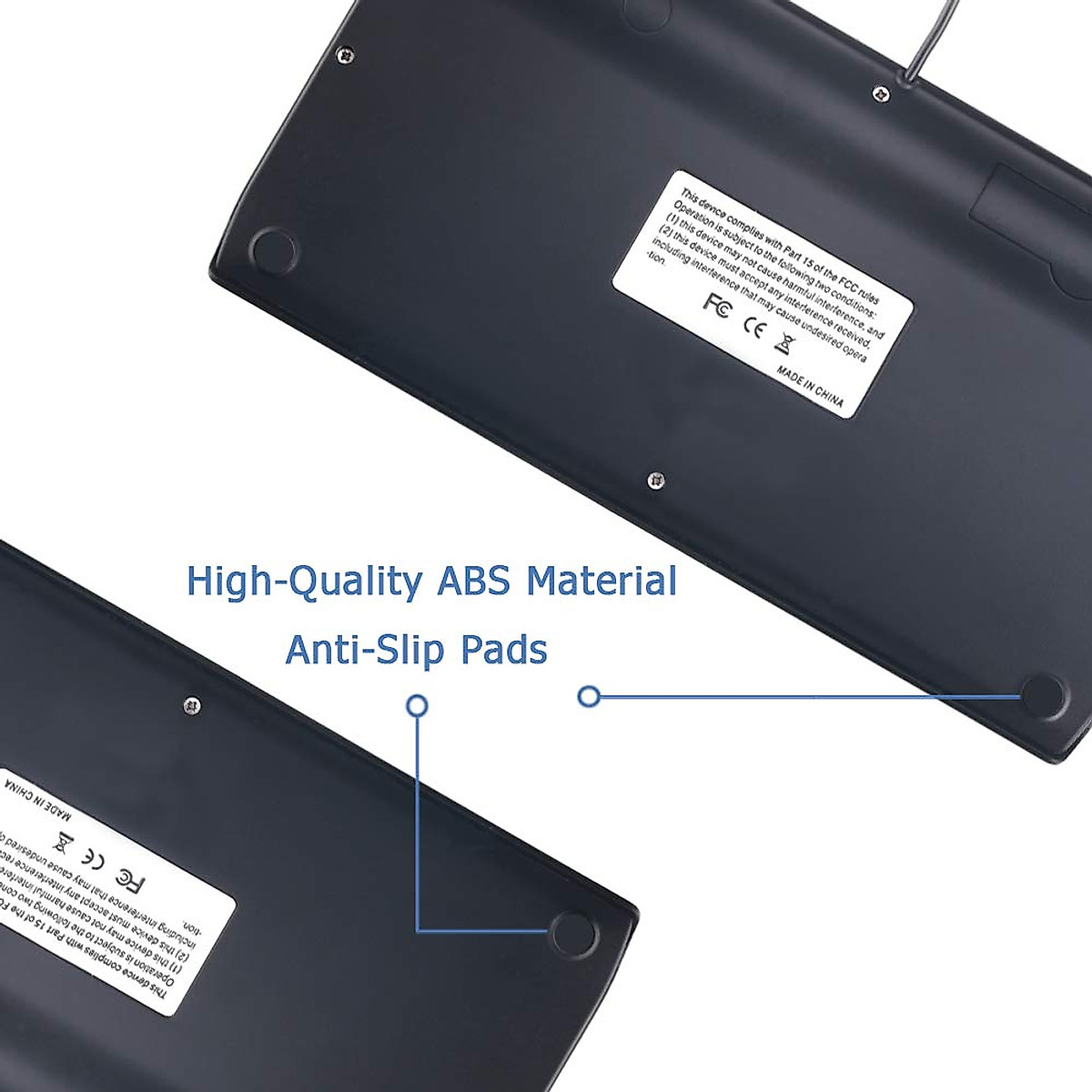 Super Mini Wired Keyboard, MCSaite Full Size 78 Keys Keypad Small Portable Fit with Professional or Industrial Use for Computer Laptop Mac Notebook