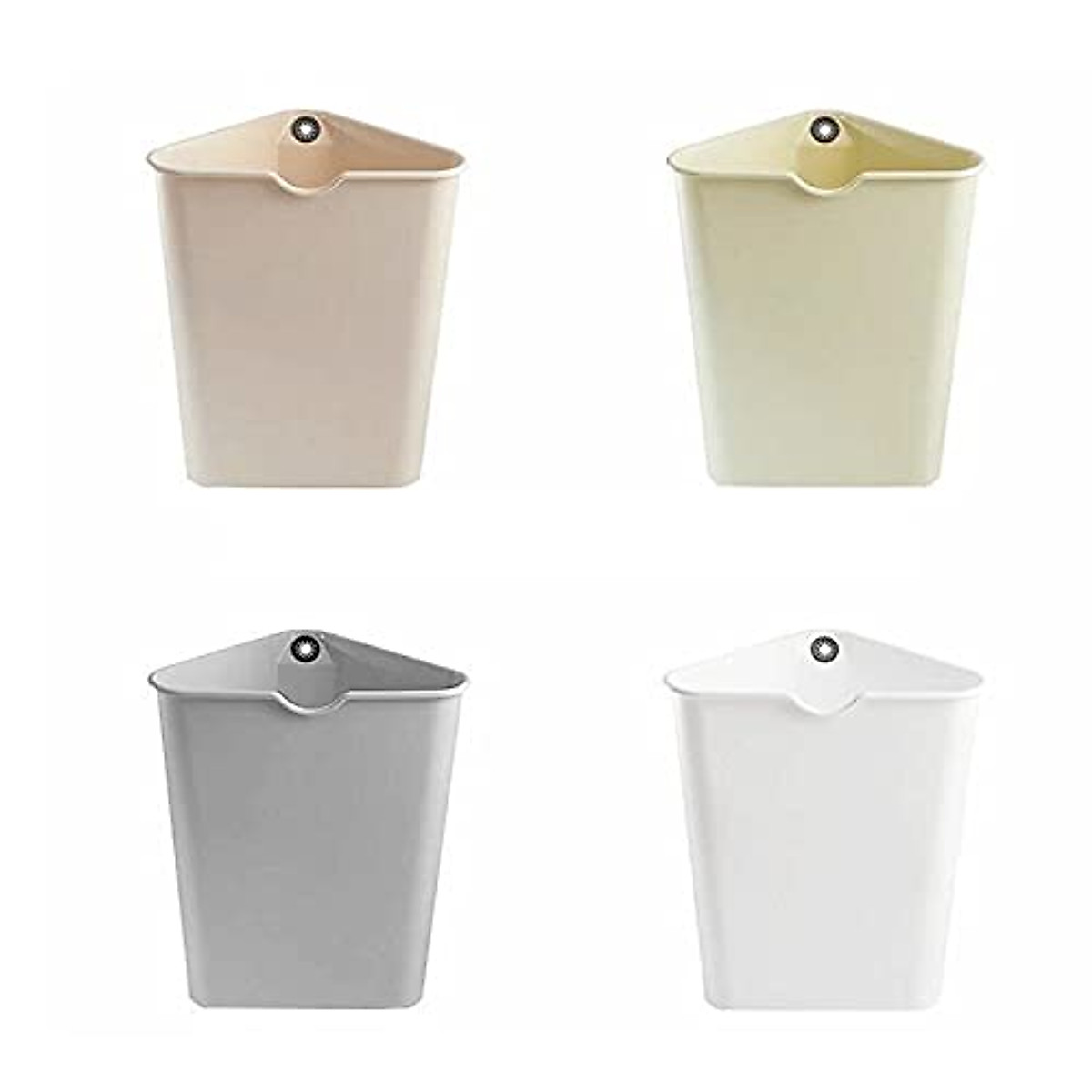 Ljyutihgljt Garbage Cans, Plastic Triangle Trash Can Without Cover Kitchen Bathroom Living Room Home Corner Bedroom Tube (Color : Gray)