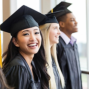 Cappe Diem Master Graduation Hood WHITE: Master of Arts (M.A.) in English, History, etc. (Various College Colors) (Green & White)