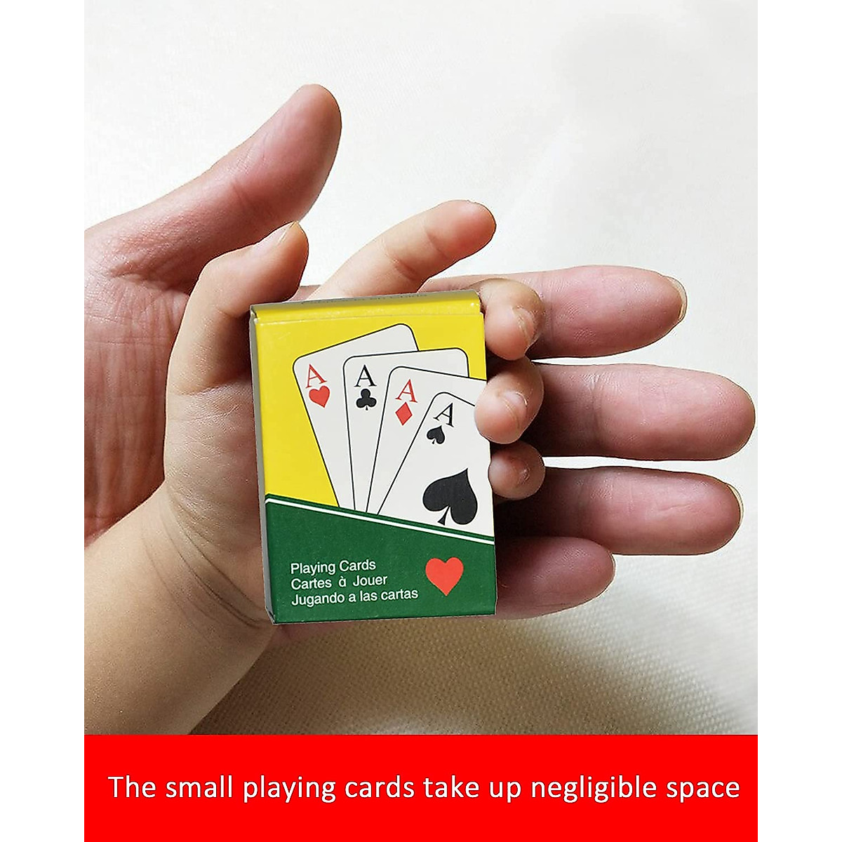 Mini Playing Card, 2 Decks Set Small Casino Poker Game for Kids and Adults, Tiny Deck of Novelty Party Gift for Girls and Boys (1.5 X 2 Inches)