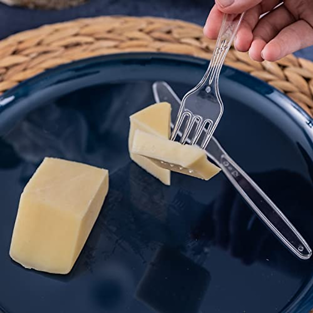 Party Bargains Disposable Cutlery set, SAPPHIRE Design, Clear Color, 360 Pieces: 180 Forks, 120 Spoons, 60 Knives