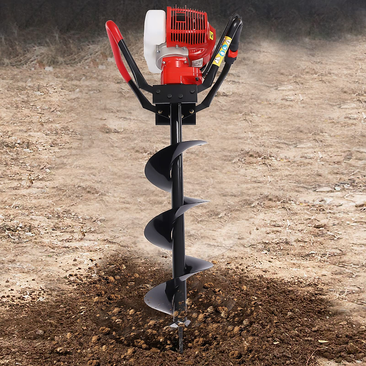 Earth Auger Combo 43cc 2cycle Powerhead with 8 Inch Auger Drill Bit (43cc with 8" Auger Bit)