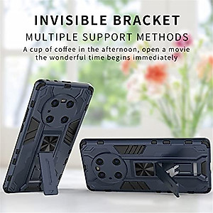 Asuwish Phone Case for Huawei Mate 40 Pro 5G with Tempered Glass Screen Protector Cover and Slim Stand Hybrid Rugged Kickstand Cell Mobile Accessories Hawaii Mate40Pro Mate40 40Pro 4G Women Men Blue