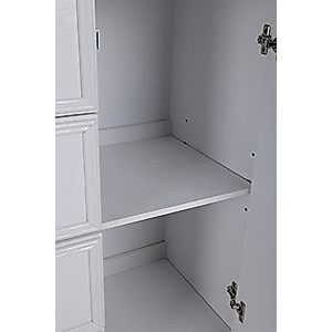 LGHM Modern 4 Drawer Dresser Set of 2, Dressers for Bedroom Adjustable Shelves, Tall Chest of Drawers Closet Organizers and Storage for Clothes - Easy Pulls, Textured Borders White