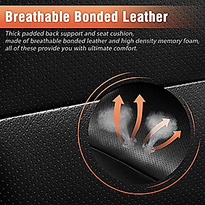 Big and Tall 400lbs Office Chair - Adjustable Lumbar Support Heavy Duty Metal Base Quiet Rubber Wheels High Back Large Executive Computer Desk Swivel Chair, Ergonomic Design for Back Pain, Black