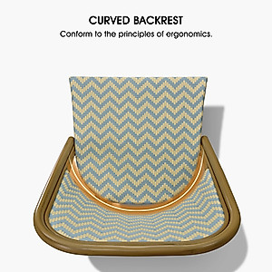 PURPLE LEAF French Bar Stool Set of 2 Outdoor Bar Patio Kitchen Counter Aluminum Frame Chair with Bamboo Print Finish Patio Bar Height Stool, Light Blue