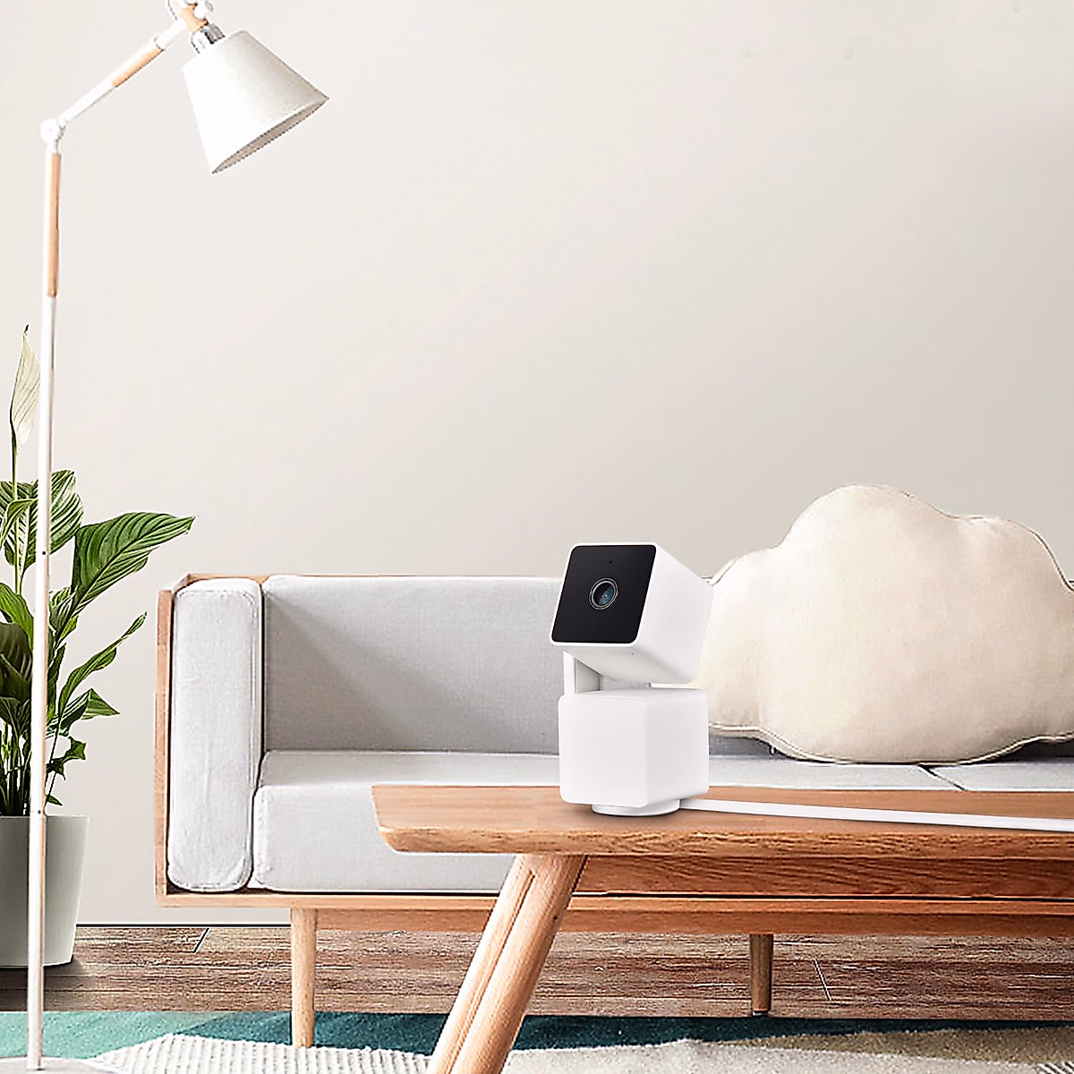 delilyn 2Pack 25FT/7.5M Power Extension Cable Compatible with WYZE Cam Pan V3, 90 Degree Micro USB Extension Charging Cable for Your WYZE Cam Pan V3 Continuously, L-Shaped Flat Power Cord-White