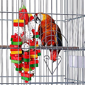 Aigou Parrot Toys, Bird Chewing Toy for Large Medium African Grey Macaws Cockatoos Eclectus Amazon
