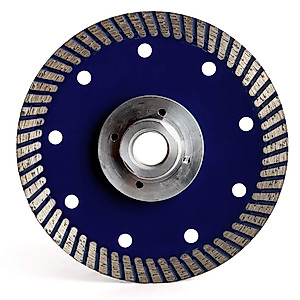 XMIS 4.5" Diamond Saw Blade Granite Blade with 5/8"-11 Flange for Cutting Porcelain Tile Granite Marble (4.5"-Flange)