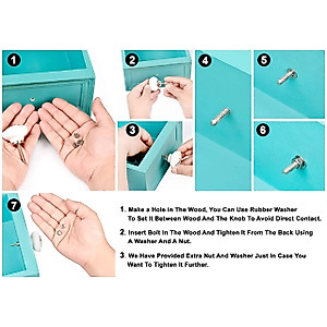 Indianshelf Pack of 6 Dresser Knobs Kids- Gold Nursery Drawer Handles- Rabbit Cute Knobs-Aluminium Decorative Knobs for Cabinets- Knobs for Dresser Drawers- Bunny Easter Decor