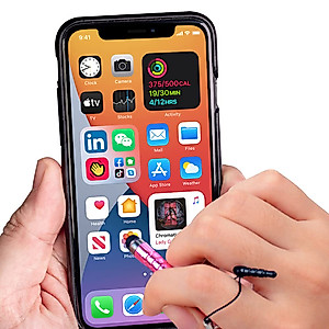 IC ICLOVER 10PCS Sharp Short Touch Screen Pen, Mini Stylus Pen with 3.5mm Jack Connector for iPhone 14/13/12/11/PRO/Max/PRO/Max/SE2/X/XS MAX, iPad Pro/Air/Mini, iPod, Kindle, Samsung S21/S20+/Note 20