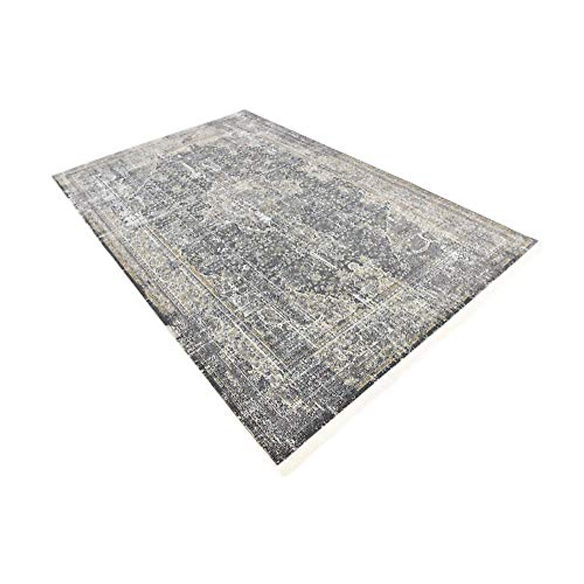 Unique Loom Baracoa Collection Area Rug - La Cabana (5' 5" x 8' Rectangle, Fume Gray/ Brown)