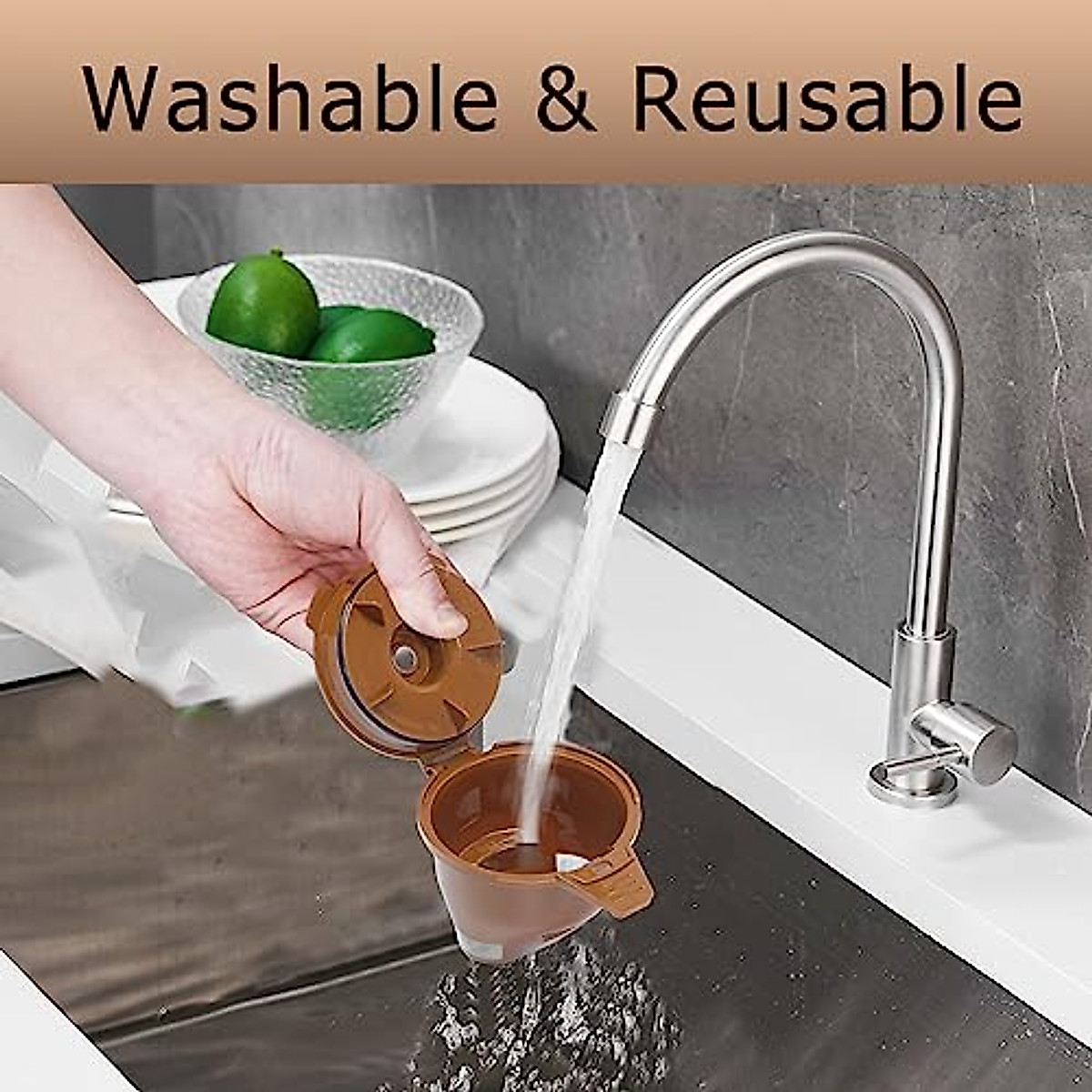 aolleteau 1 Pack Brown Coffee Brew Basket Compatible with Hamilton FlexBrew Coffee Maker Models 49974 49975 49976 49979 49957 49954 49947 49940 49950 49966 49968