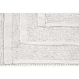 Nouvelle Legende Ribbed Cotton Bar Mop Towels, 16 x 19 Inches, White, Pack of 12
