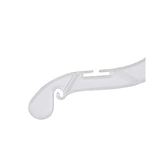 NAHANCO 414 Clear Plastic Junior Dress Hangers, Swivel Metal Hook and Notches for Straps, Super Heavy Weight, 14" - (Pack of 100)