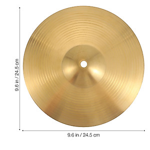 MILISTEN 10 Inch Brass Crash Ride Hi Hat Cymbals Traditional Cymbal for Players Beginners Percussion Music Instrument Parts