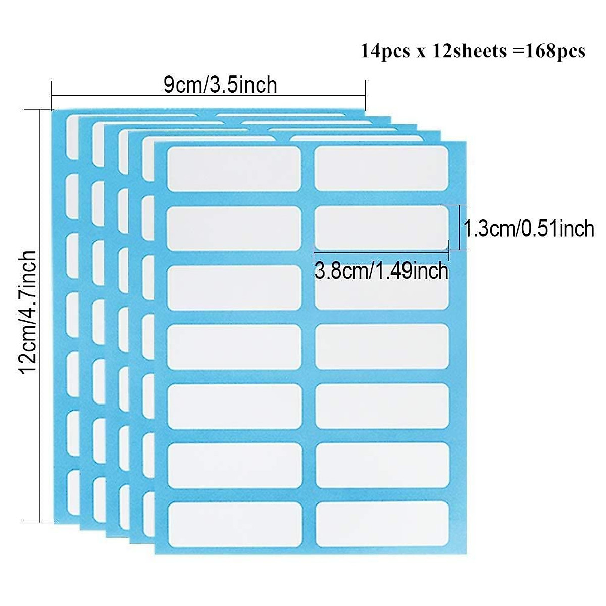 Ailifly A4 Black Polypropylene File Folder, Large Capacity, Tear-Resistant, Waterproof, Double Snap Design, 13 Pockets, 168 White Labels, 1 Pack
