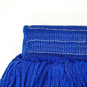 String Mop Refills Looped-End String Wet Mop Head Replacement Heavy Duty Cotton Commercial Industrial Grade Floor Cleaning Mop, Removable Washable Head 3Pcs