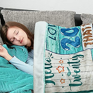 Winkwarm 20th Birthday Decorations for Her 20th Birthday Gifts for Her Him 20 Year Old Girl Boy Gift Ideas 20th Happy Birthday Gifts for Women Daughter Son Girl Boy Flannel Throw Blanket 60"X50"