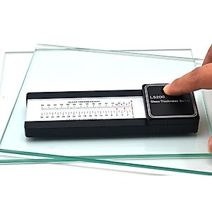 LS200 Glass Thickness Gauge - Accurate Measurement up to 70mm, Easy One-Side Operation for Glazing - Precision Tool for Architectural Laminated Glass, Window Walls, and Glass Bottles