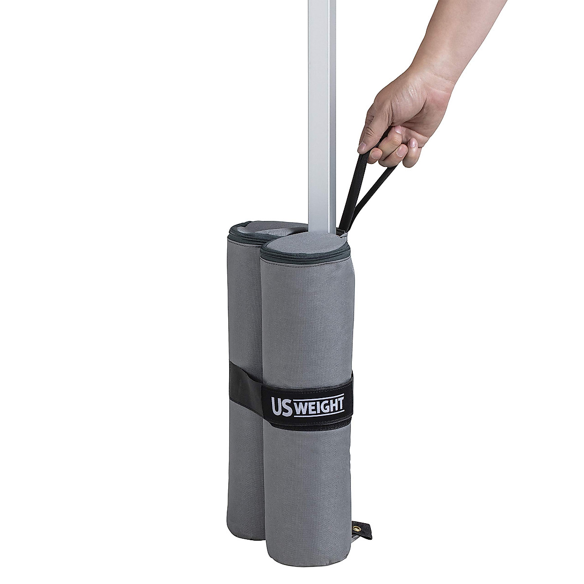 US Weight Titan Fillable Canopy Weight Bags (4-Pack) with Reliable Zippers, Double-Bagged Design, Heavy Duty Thread and Box-Stitched Stress Points