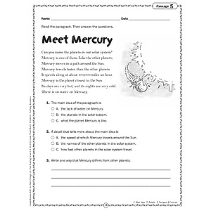 Scholastic Teaching Resources SC-546053 Comprehension Skills Gr 2 40 Short Passages For Close Reading