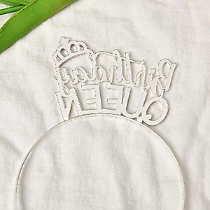 Birthday Queen Sash and Crown Tiara for Women Silver Glitter Happy Birthday Headband Hats Birthday Party Hats Decorations Supplies Photoshooting Props Birthday Gifts for Mom Grandma Women Friends