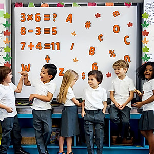 266 Pcs Letters Combo Pack Set Thanksgiving Fall Chalkboard Classroom Letters Orange Bulletin Board Letter and Number Accents for Home School Classroom Decor